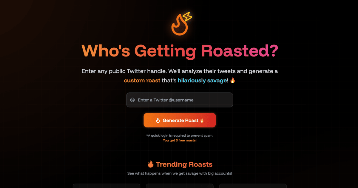 The Roast Bot | Generate Savage Roasts for Any Twitter Profile